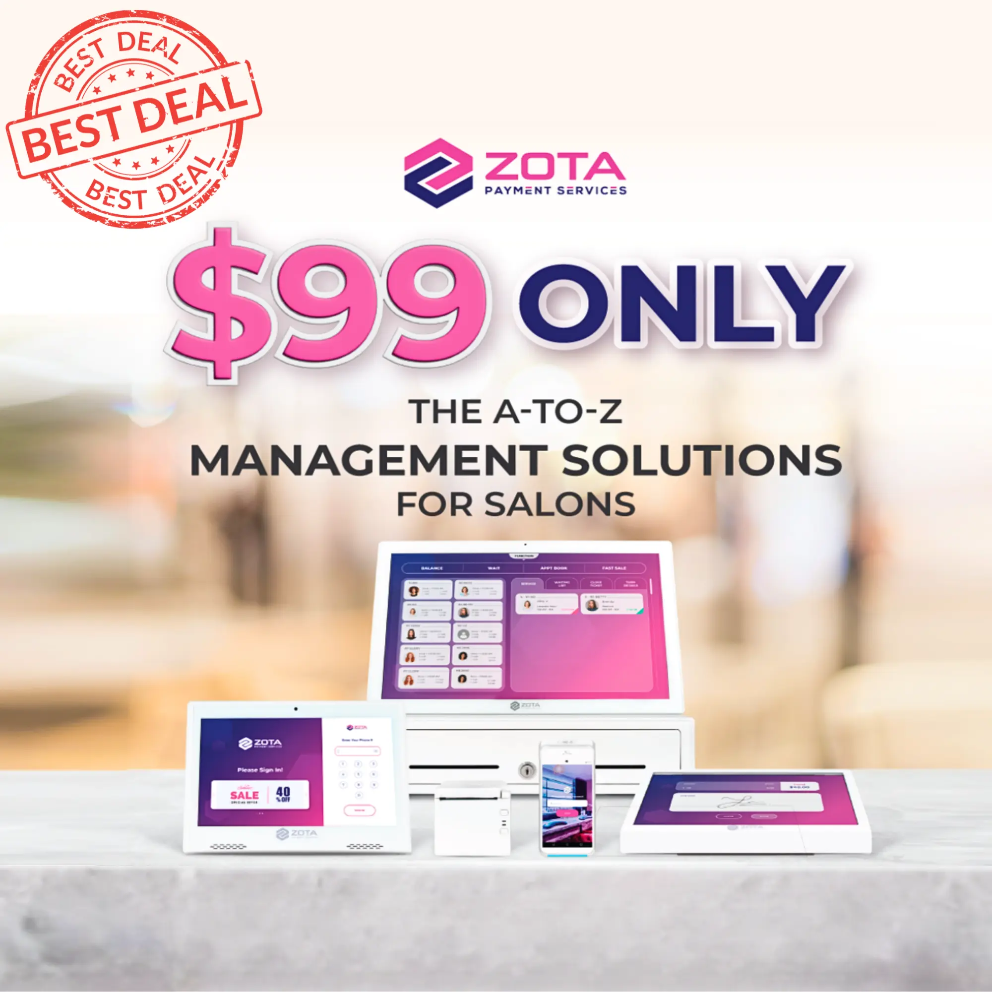 POS for Nail Salon | POS System | Zota